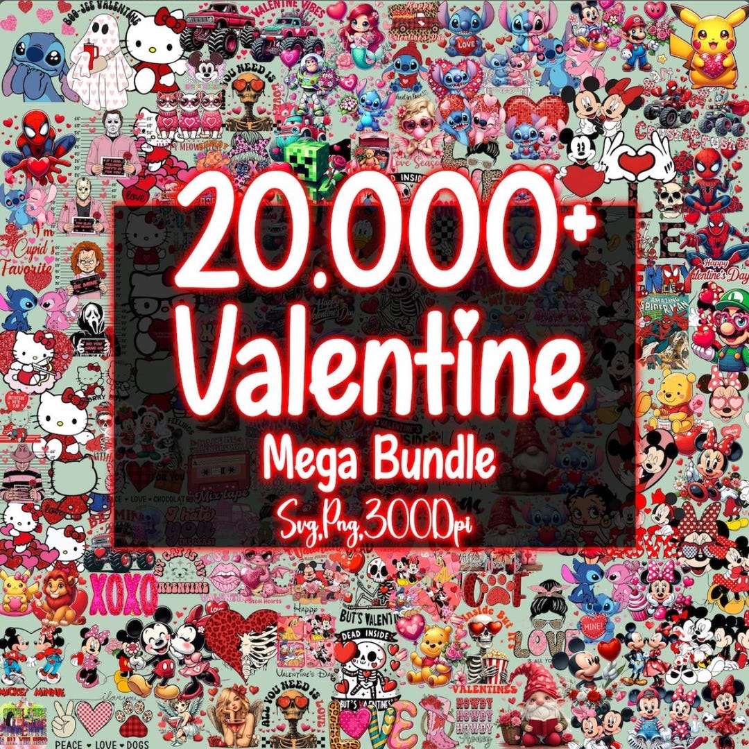 20.000+ Valentine Mega Bundle Png Bundle, Retro Valentine Png ...