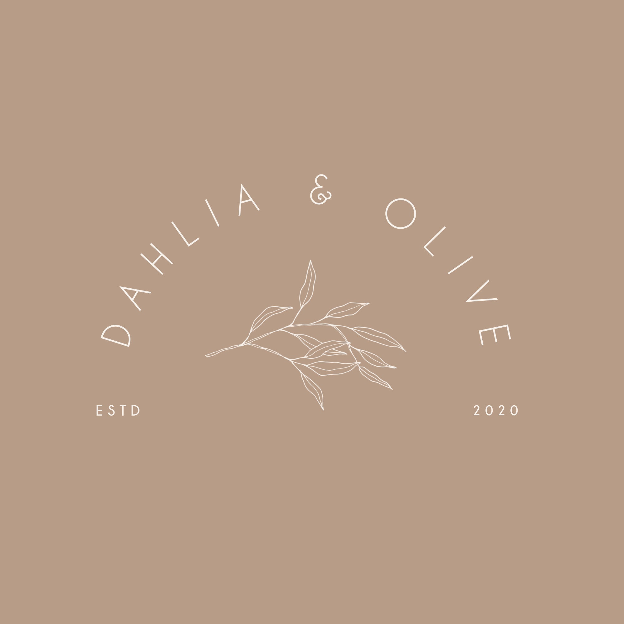 Botanical Half Circle Logo, Custom Logo Design, Organic Logo, Floral ...