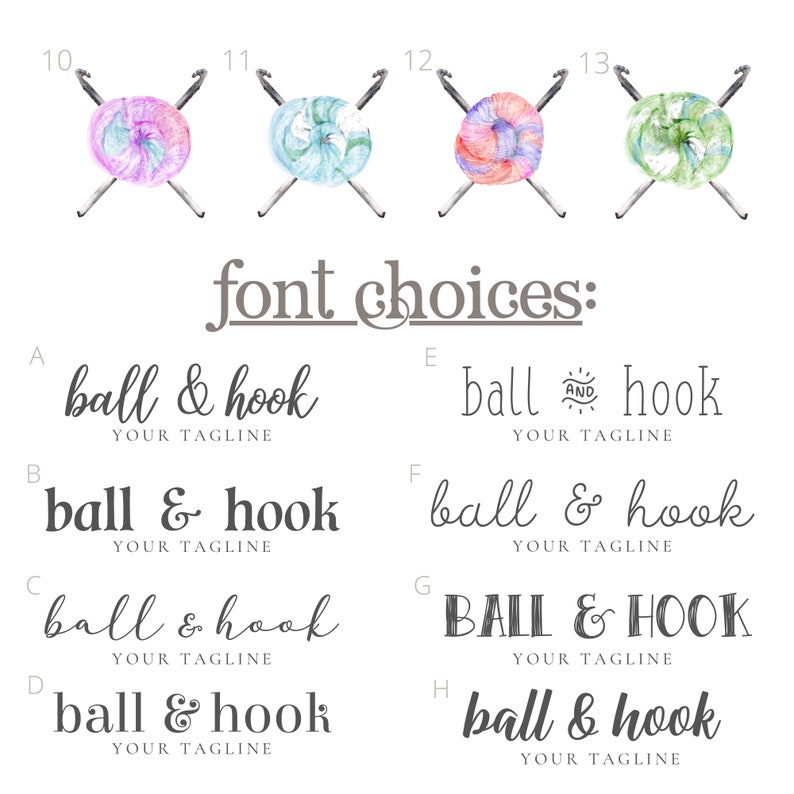 Crochet Logo, Custom Logo Design, Handmade Logo - Etsy