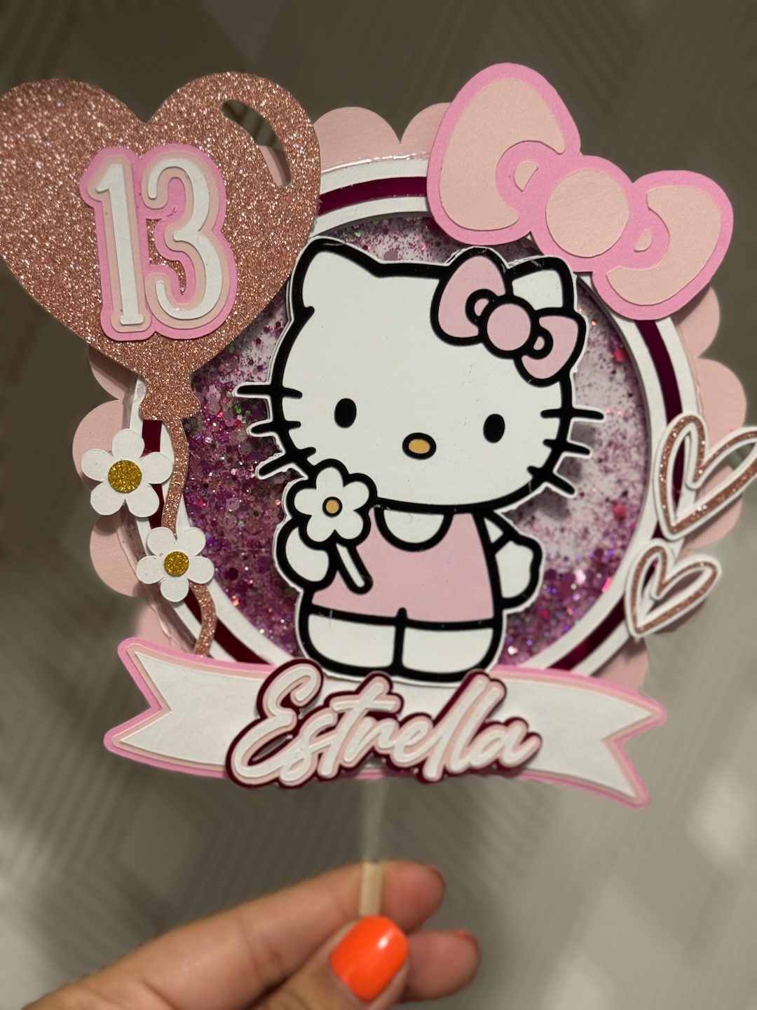 Hello Kitty Cake Topper - Etsy