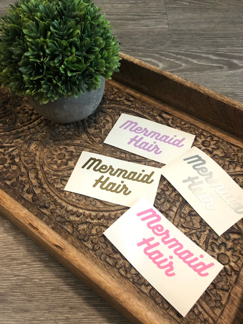 Mermaid Hair - Vinyl Sticker Label - Etsy