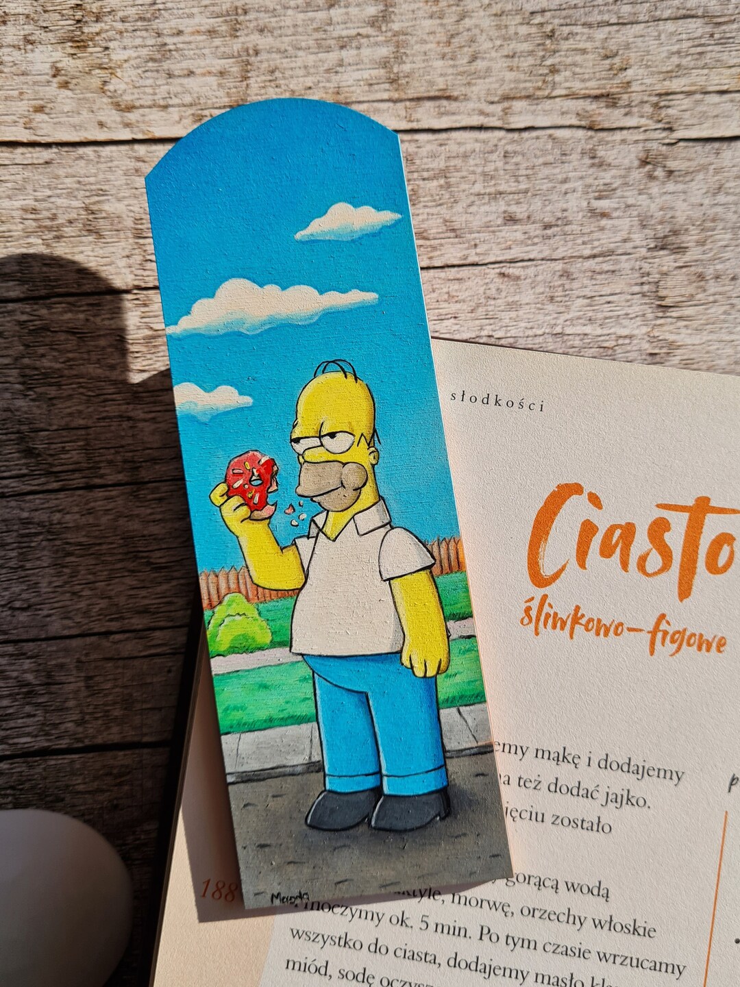 Homer Simpson, the Simpsons, Bookmark, Hand-painted, - Etsy