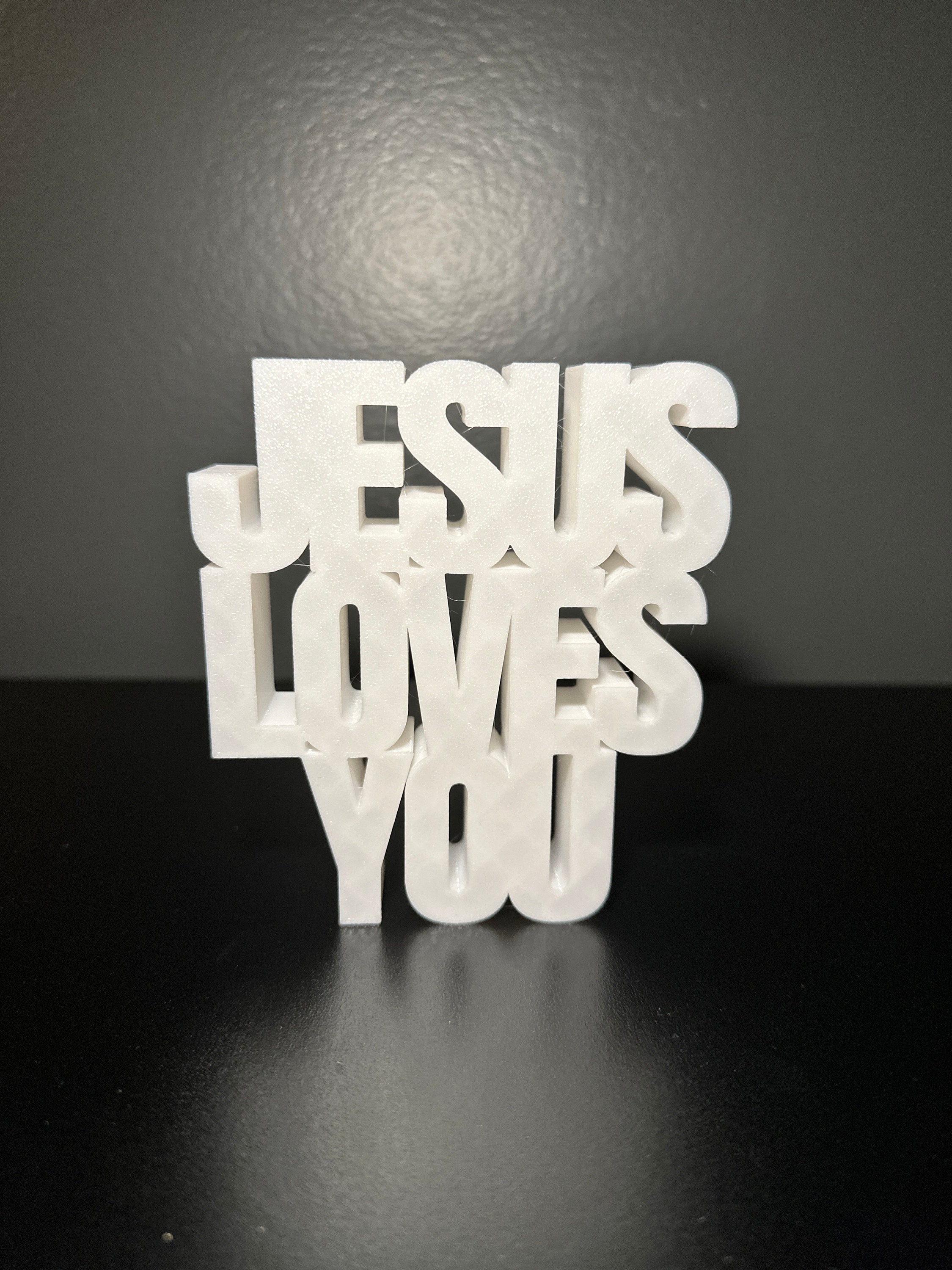 Jesus Loves You Sign - 3D Printed Sign to Remind You That Jesus Loves ...