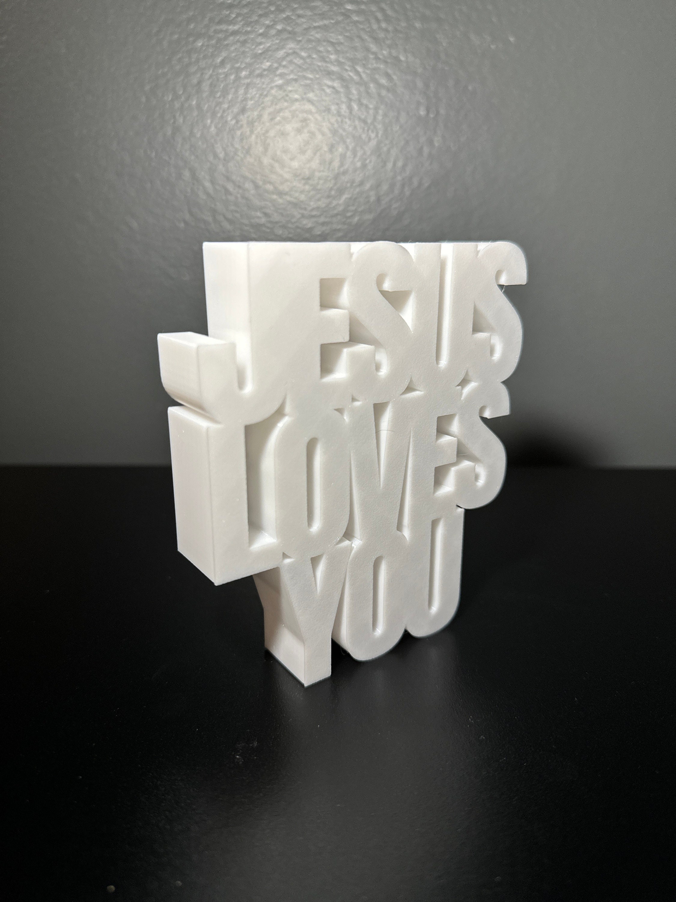 Jesus Loves You Sign - 3D Printed Sign to Remind You That Jesus Loves ...