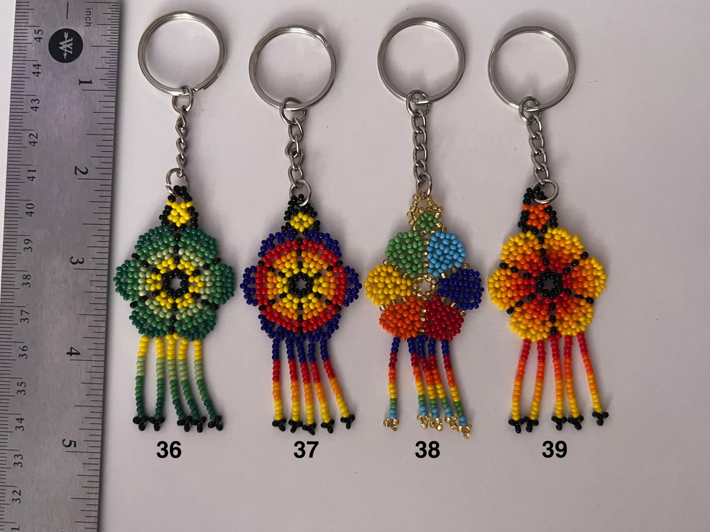 Mexican Huichol Keychains - Etsy