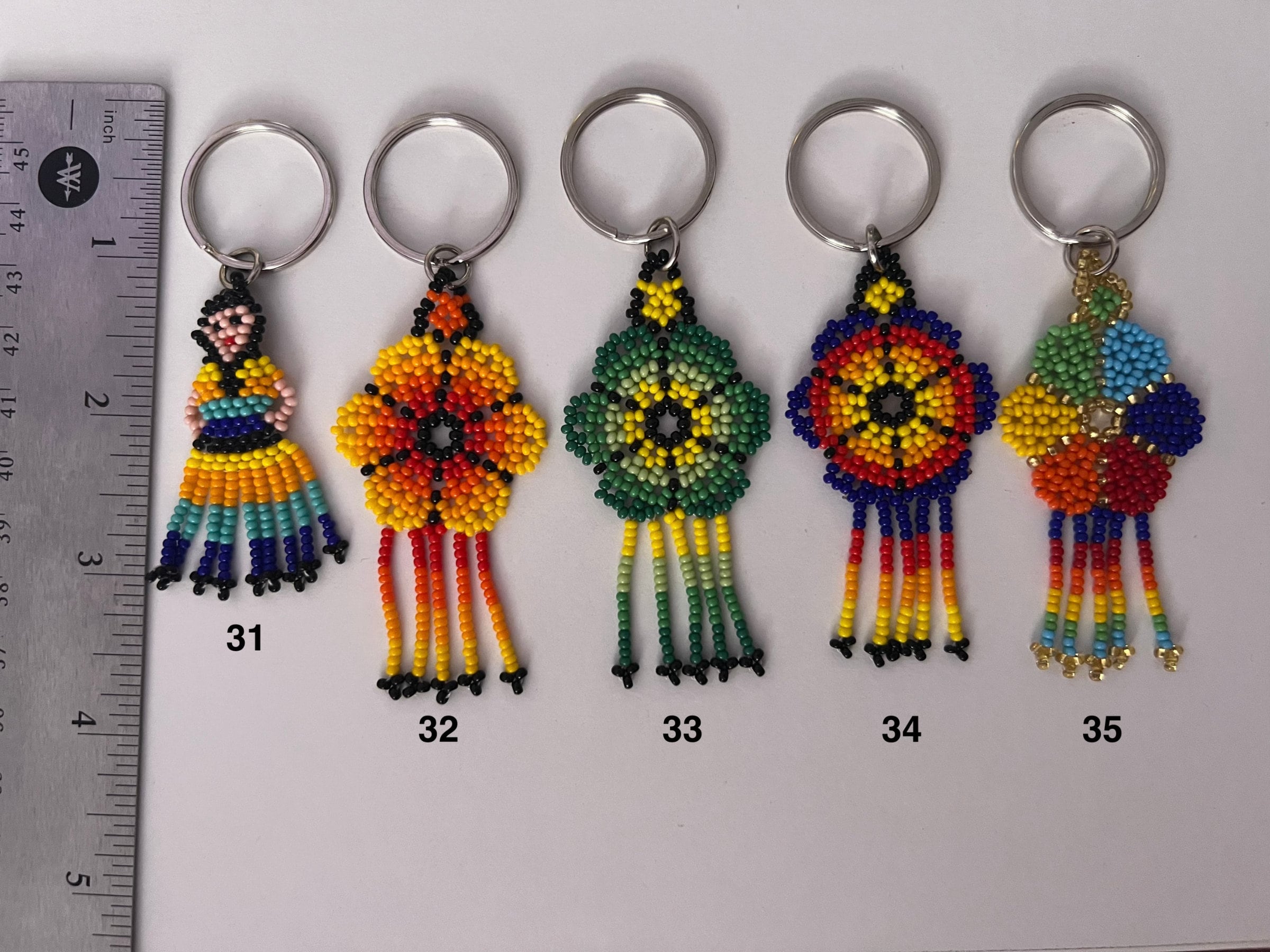 Mexican Huichol Keychains - Etsy