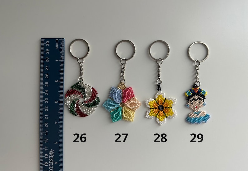 Mexican Huichol Keychains - Etsy