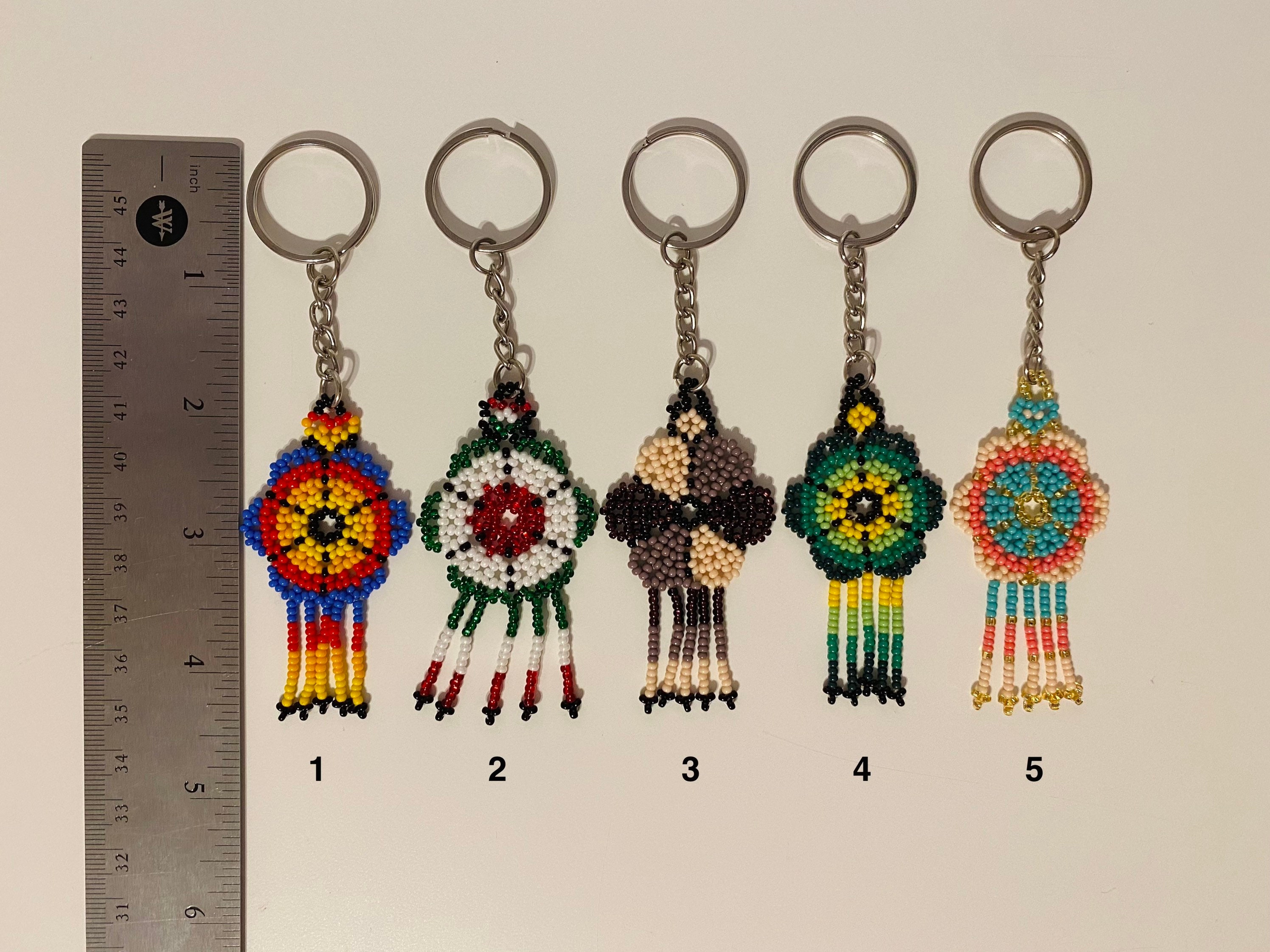 Mexican Huichol Keychains - Etsy