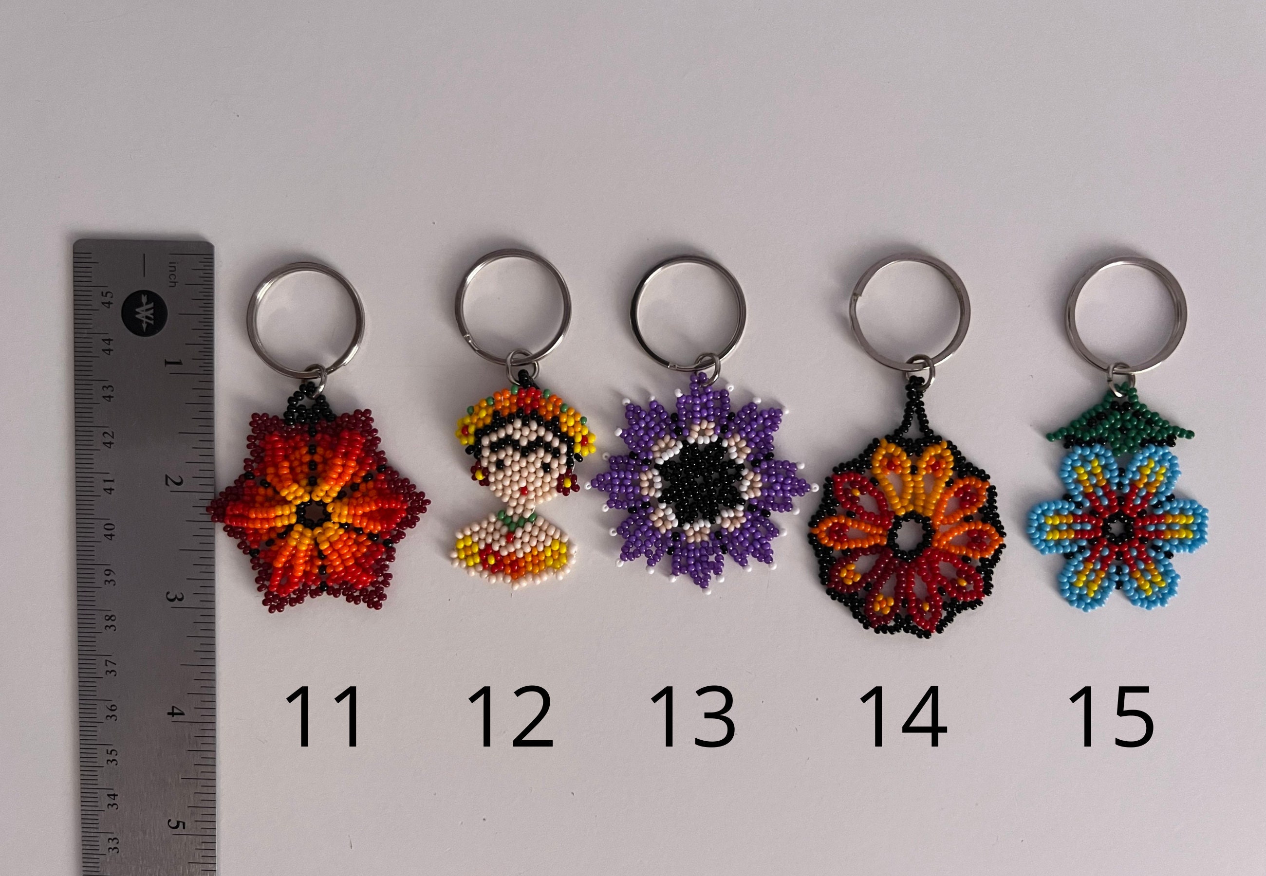 Mexican Huichol Keychains - Etsy