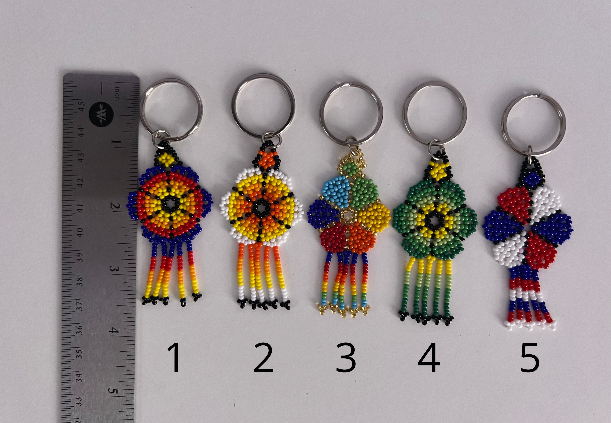Mexican Huichol Keychains - Etsy