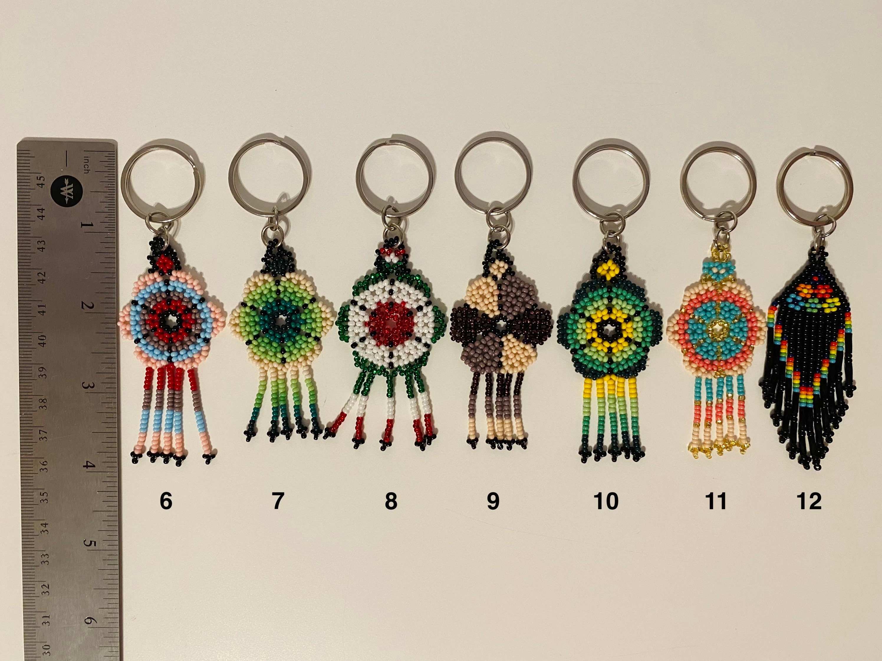 Mexican Huichol Keychains - Etsy