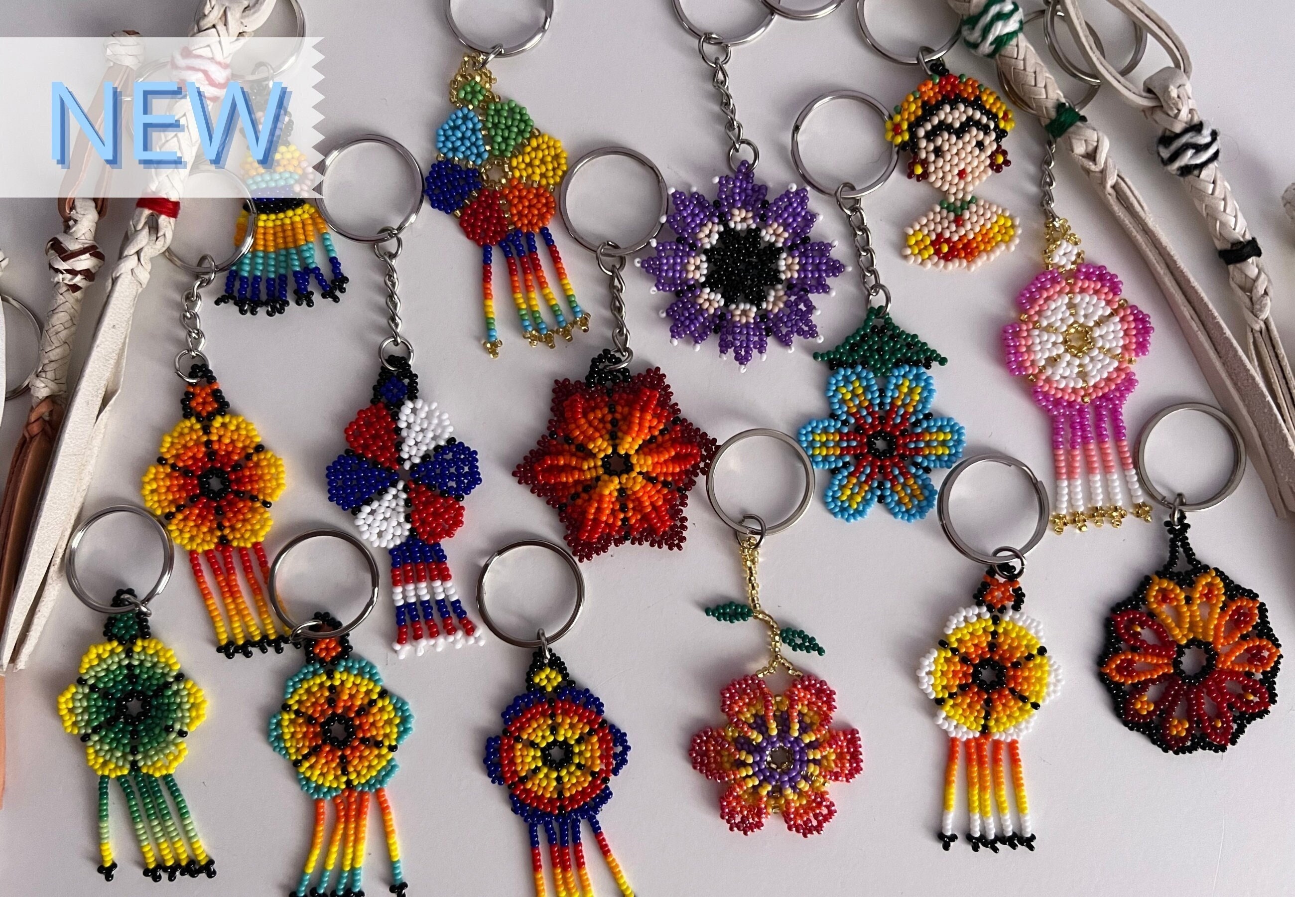 Mexican Huichol Keychains - Etsy
