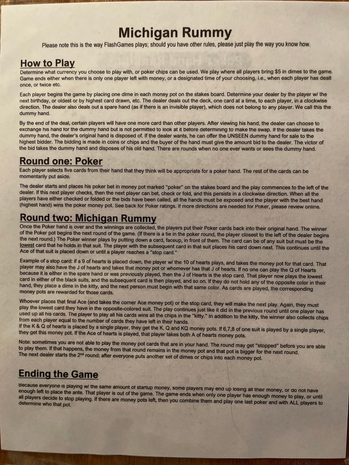 Michigan Rummy - Etsy