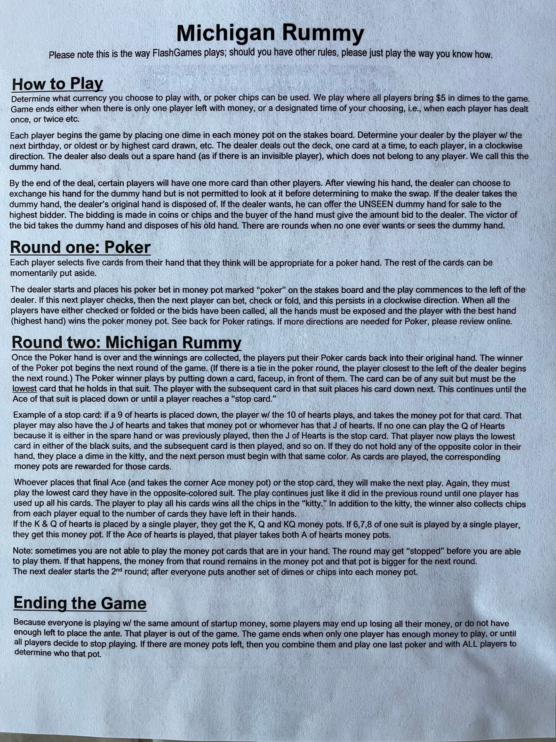 Michigan Rummy | Etsy