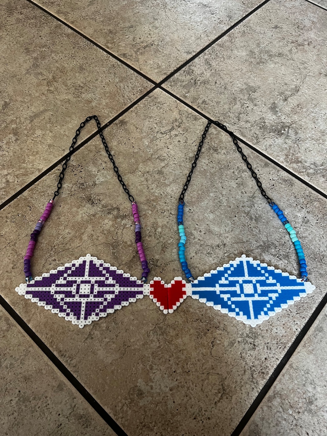 Slander Love Couples/best Friends Perler Necklaces sold as a Pair, Made ...