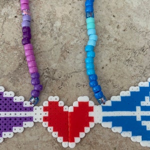 Slander Love Couples/best Friends Perler Necklaces sold as a Pair, Made ...