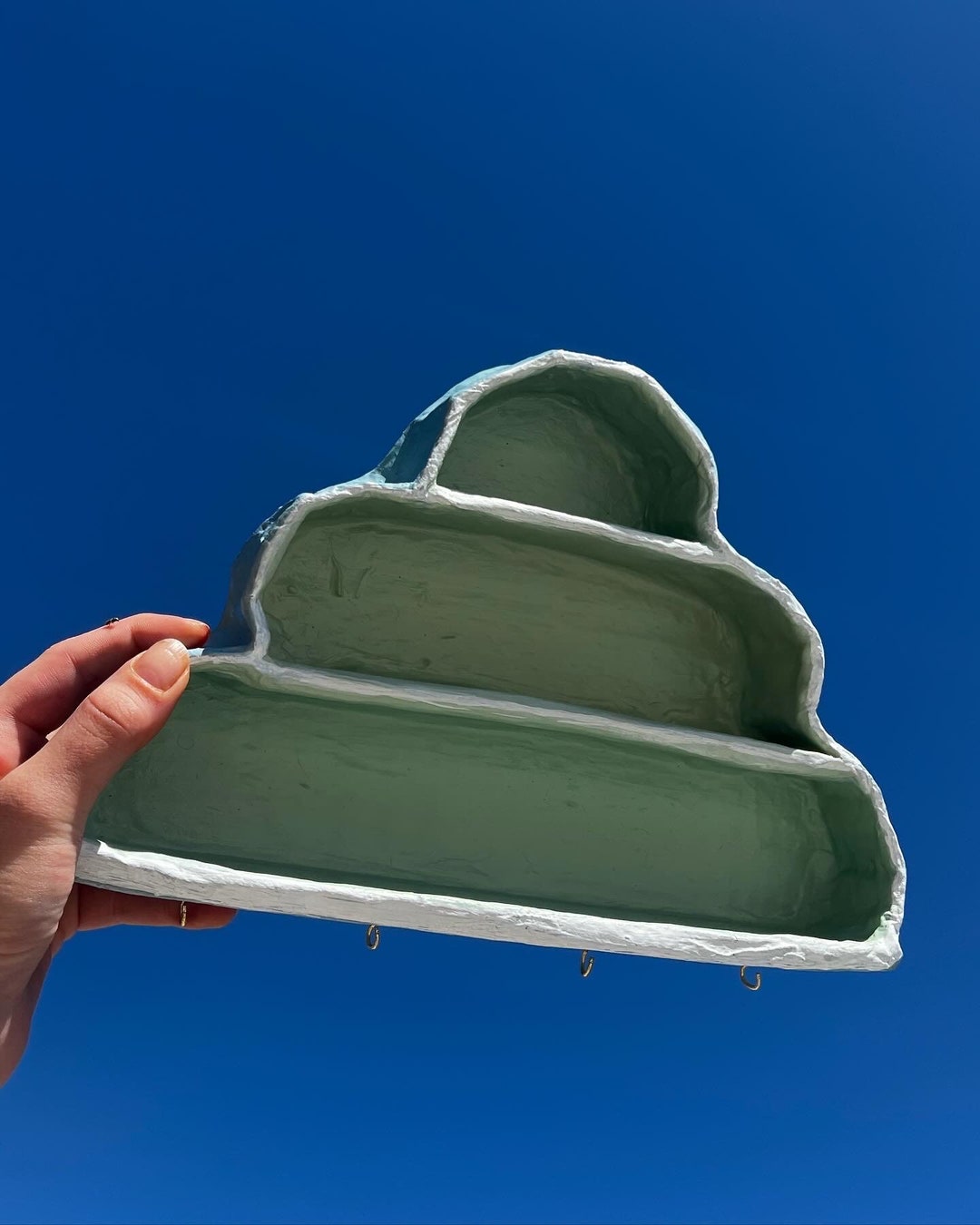 Handmade Cloud Shaped Shelf - With Necklace Holders - Perfect for ...