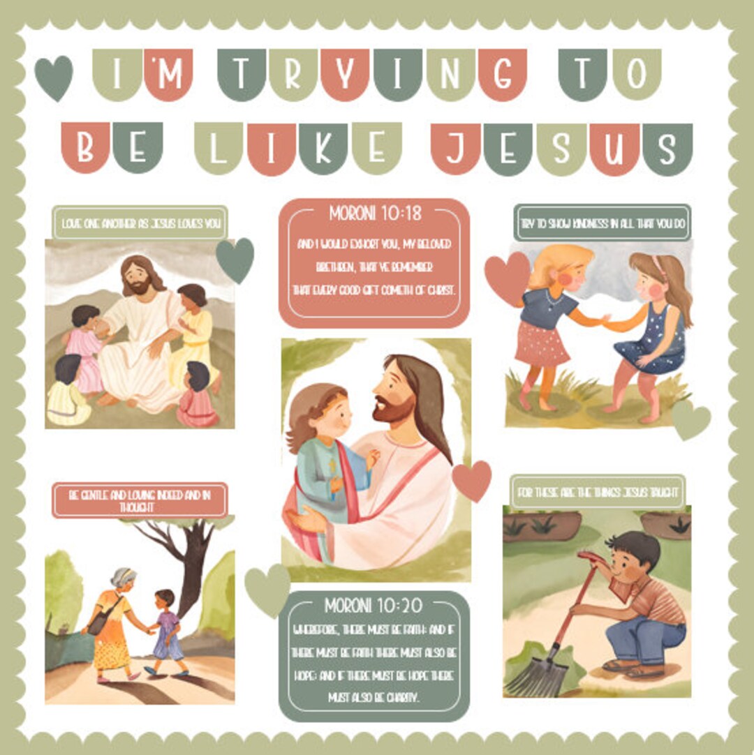 I Am Trying to Be Like Jesus Bulletin Board Kit, Digital, Primary ...