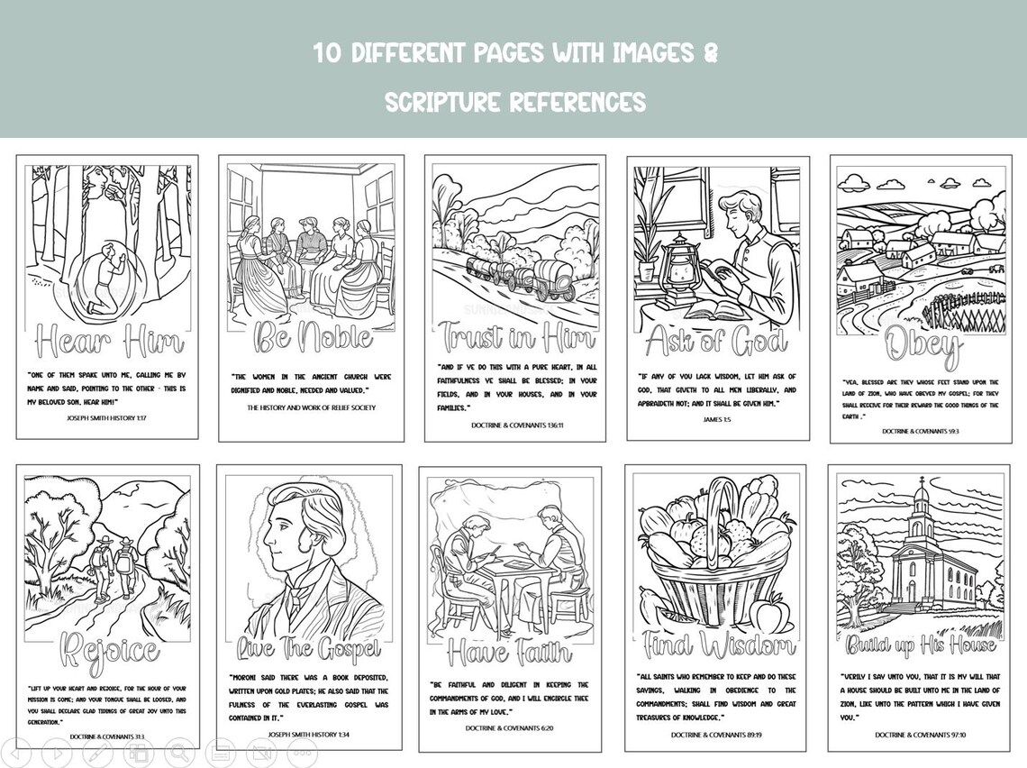 Doctrine and Covenants Coloring Pages, Coloring Book, 2025 Come Follow ...