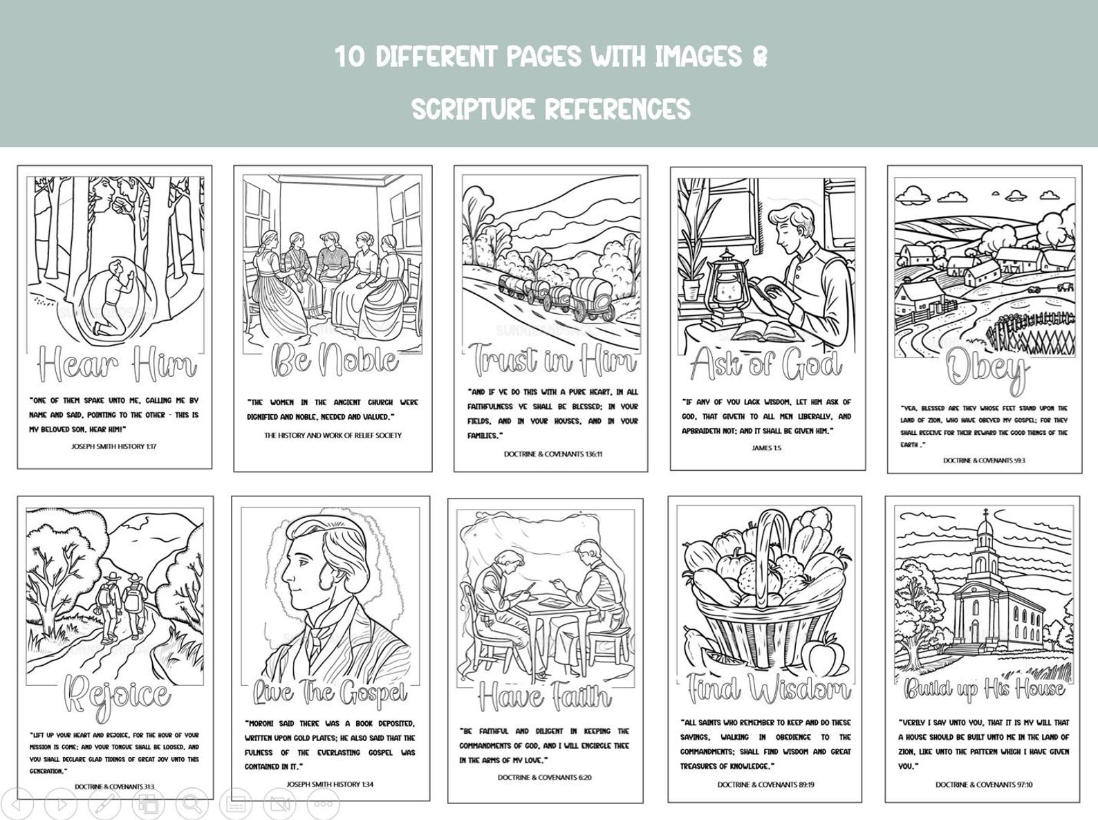 Doctrine and Covenants Coloring Pages, Coloring Book, 2025 Come Follow ...