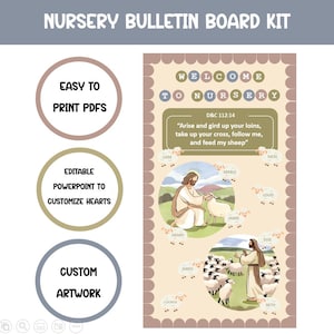 Nursery/primary Jesus is a Shepherd, Feed My Sheep Bulletin Board Kit ...