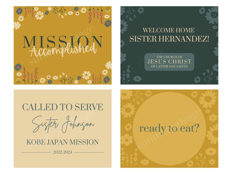 Sister Missionary Welcome Home Posters - Customizable LDS Airport Signs ...