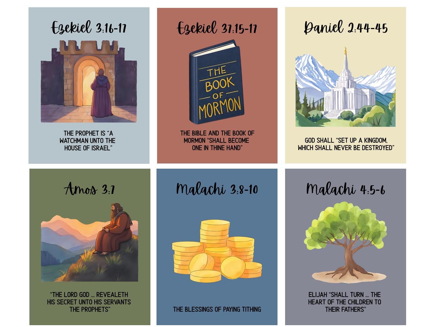 Old Testament Scripture Mastery Posters 2026, Key Phrases Seminary ...
