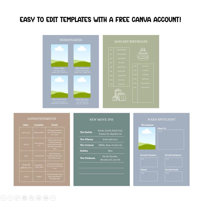 Ward Bulletin Board Kit, 2025 Come Follow Me, Doctrine and Covenants ...