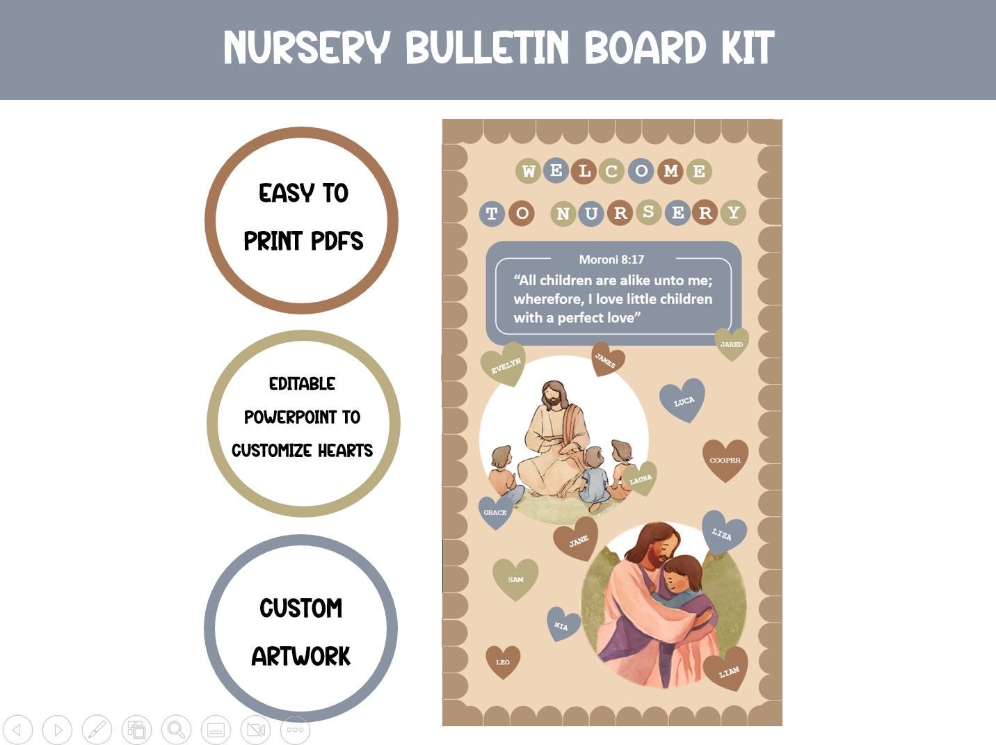 Nursery/primary Jesus Loves the Children, Bulletin Board Kit Print-out ...
