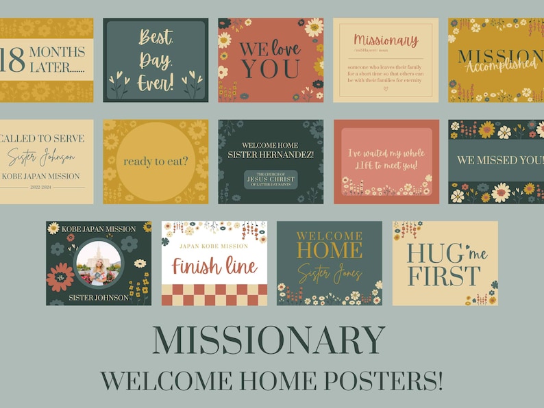 Sister Missionary Welcome Home Posters: LDS Airport Signs (digital ...