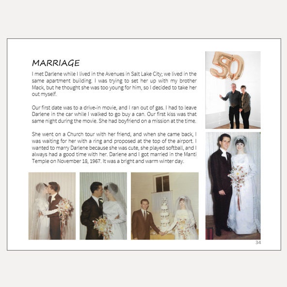 Life Story Template: Memory Book With Prompts (MS Powerpoint) - Etsy