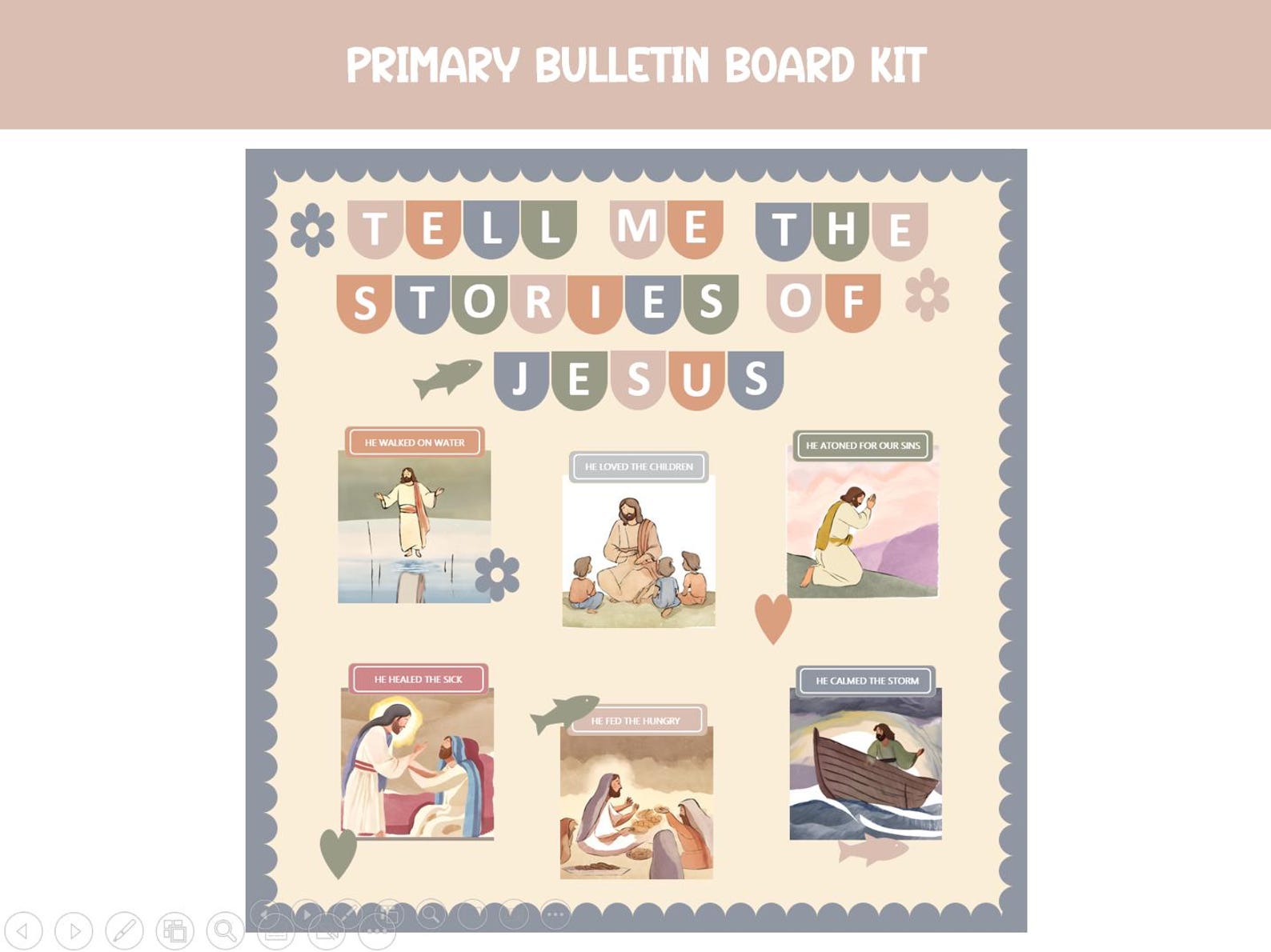 Jesus Stories Bulletin Board Kit, LDS Primary Decor (digital Download ...