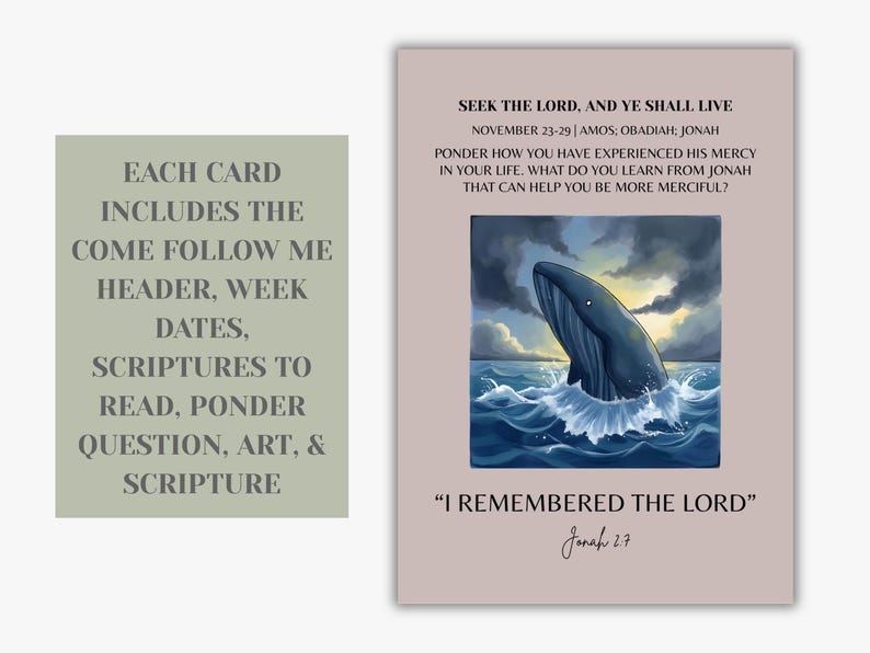 2026 Come Follow Me Scripture Cards, Old Testament (digital Download ...