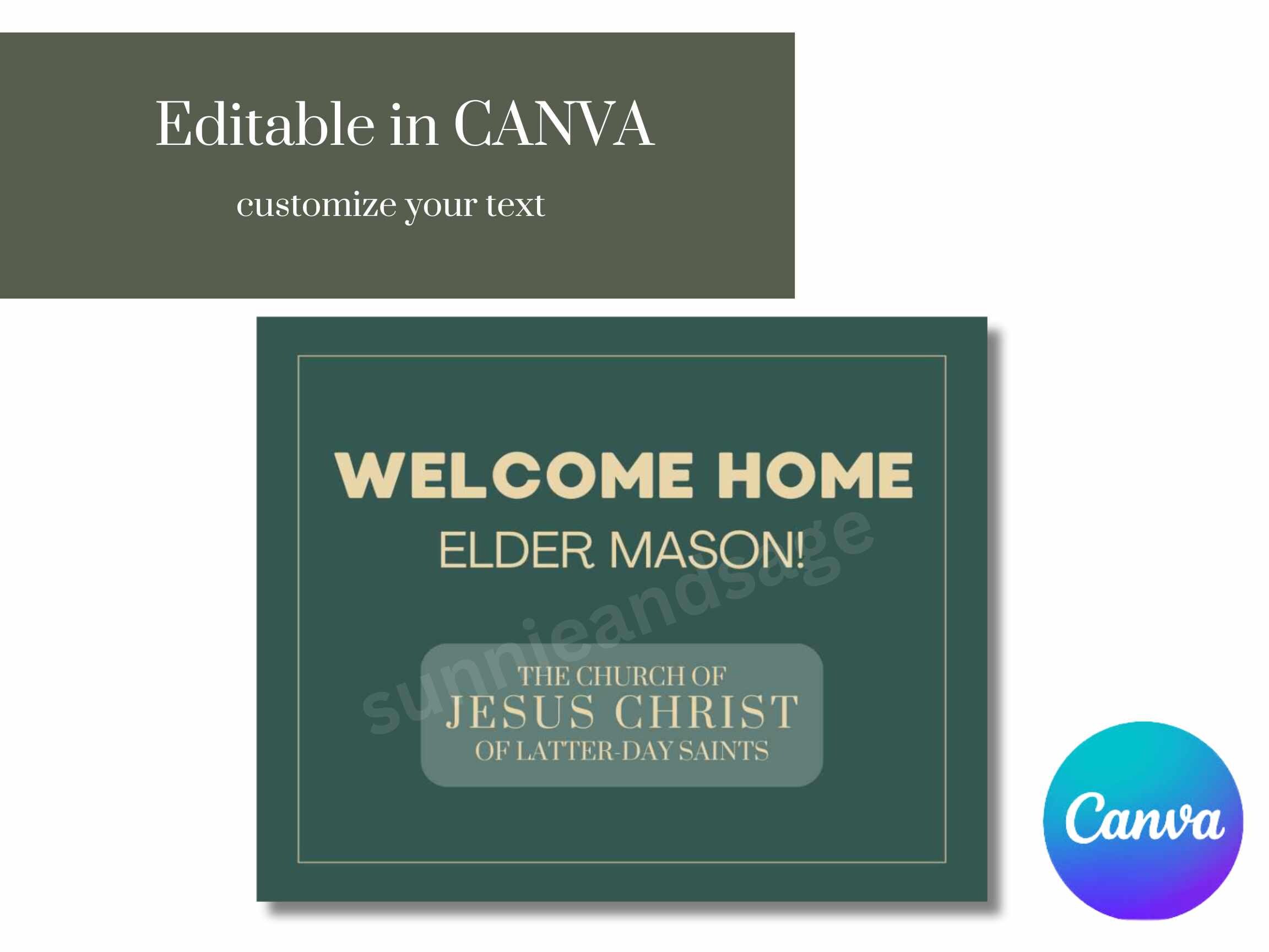 Elder Missionary Welcome Home Posters, Airport Signs, Church of Jesus ...
