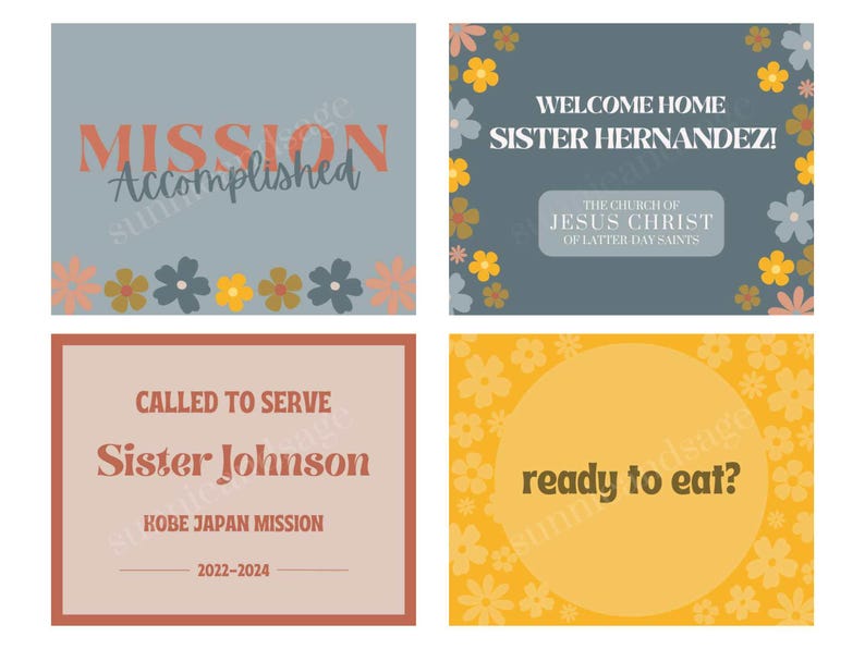 Sister Missionary Welcome Home Posters: Customizable LDS Homecoming ...