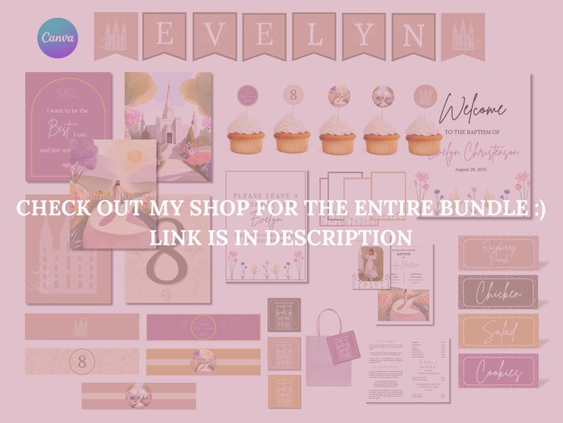 Baptism Program LDS, Girl Baptism, Floral Baptism Pamphlet, Baptism ...