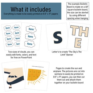 Back to School Bulletin Board, the Sky's the Limit, Display Student's ...