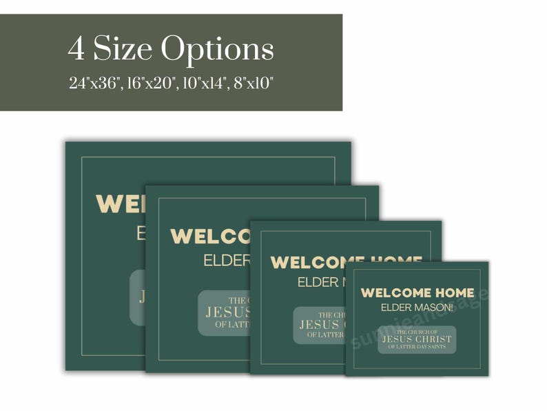 Elder Missionary Welcome Home Posters, Airport Signs, Church of Jesus ...