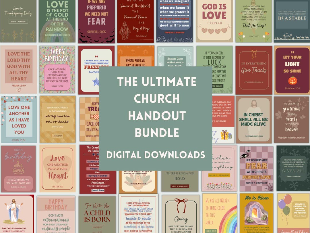 LDS Gospel Quote/scriptures Holiday Handout Bundle | Ministering Gifts ...