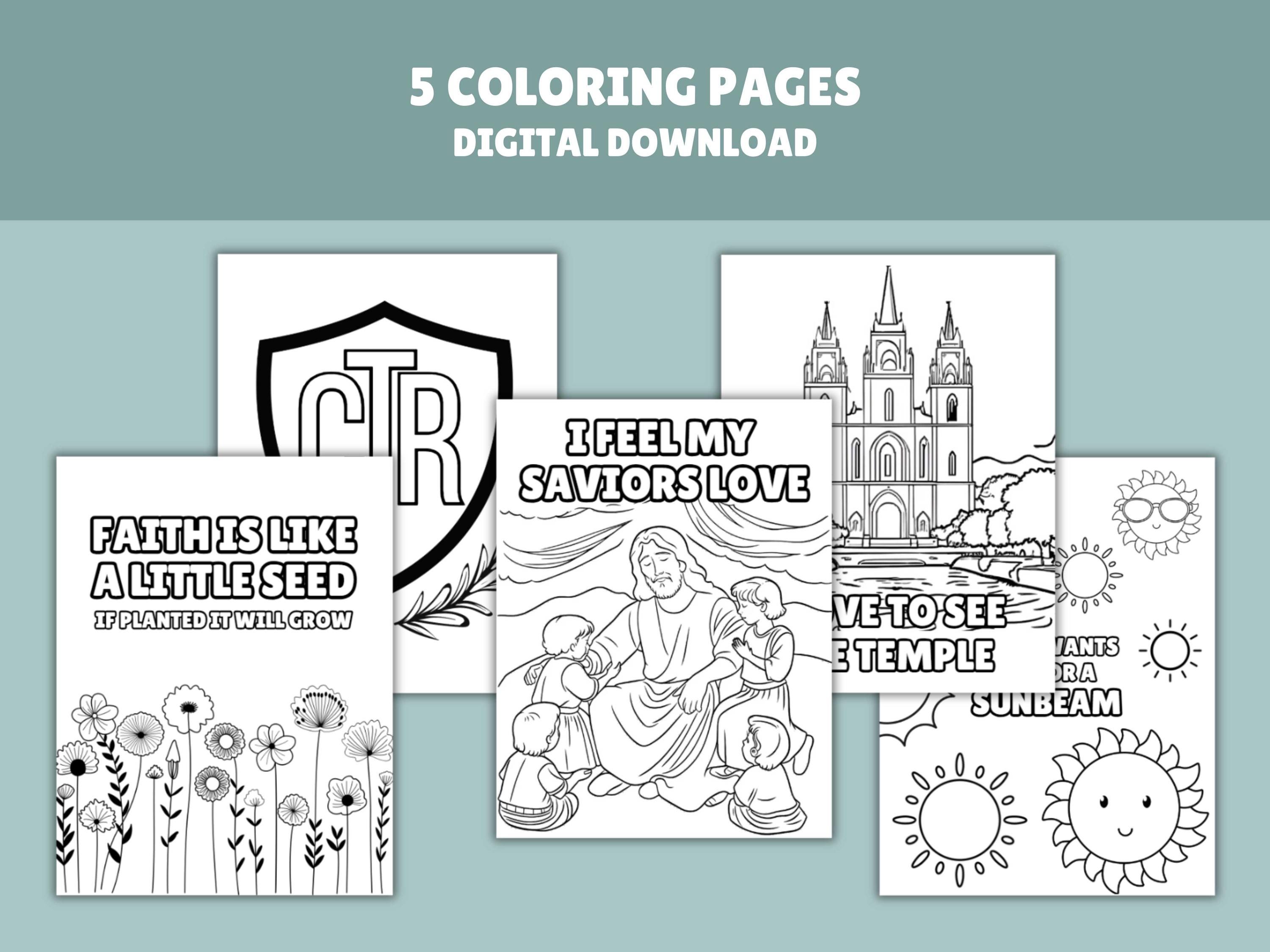 LDS General Conference Activity Packet: Coloring Pages, Games (digital ...