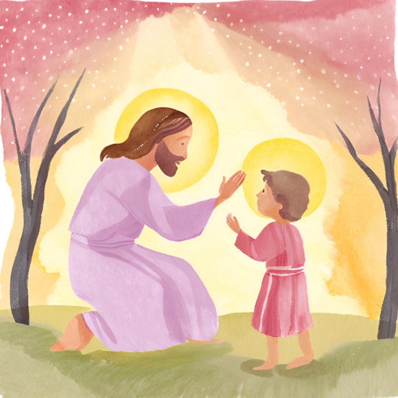 Child of God Artwork, Jesus Painting, Watercolor, Digital Download ...