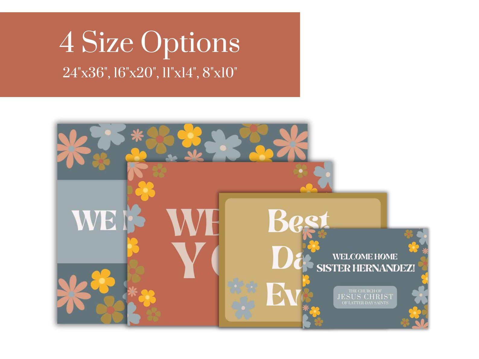 Sister Missionary Welcome Home Posters: Customizable LDS Homecoming ...