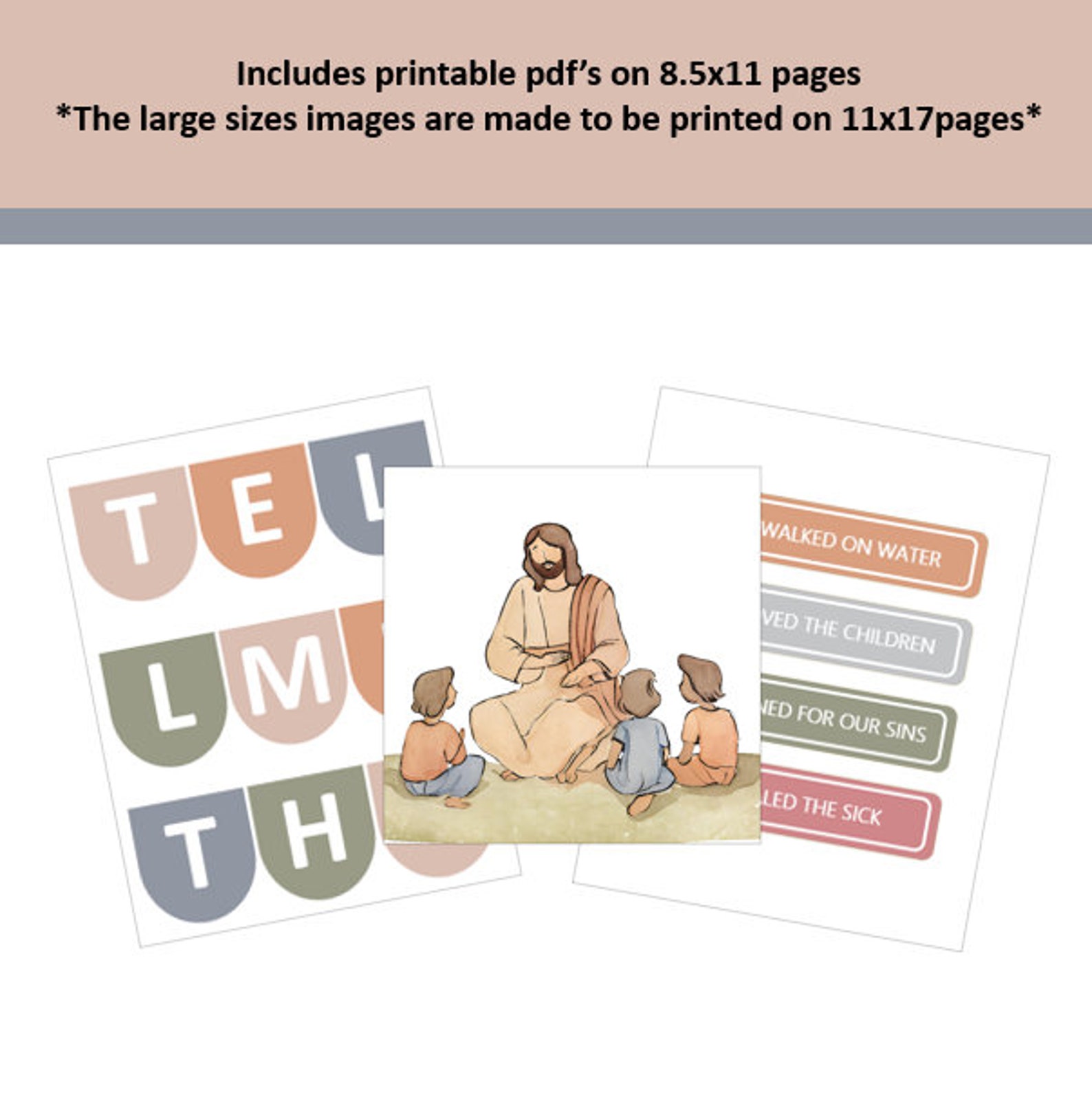 Jesus Stories Bulletin Board Kit, LDS Primary Decor (digital Download ...