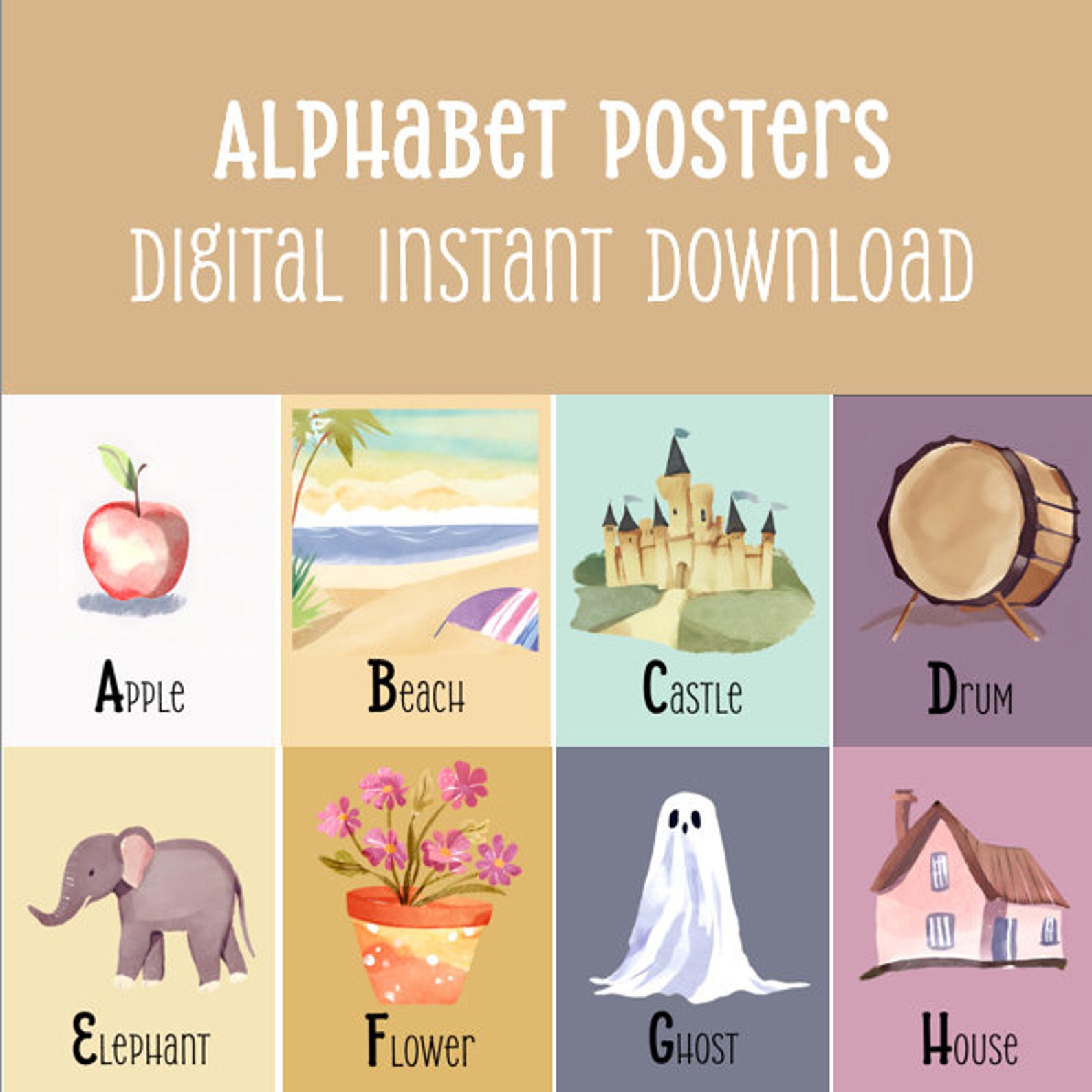 Classroom ABC Posters, School Decor, Alphabet Signs, Display for ...