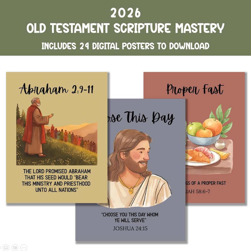 Old Testament Posters Lds - Etsy