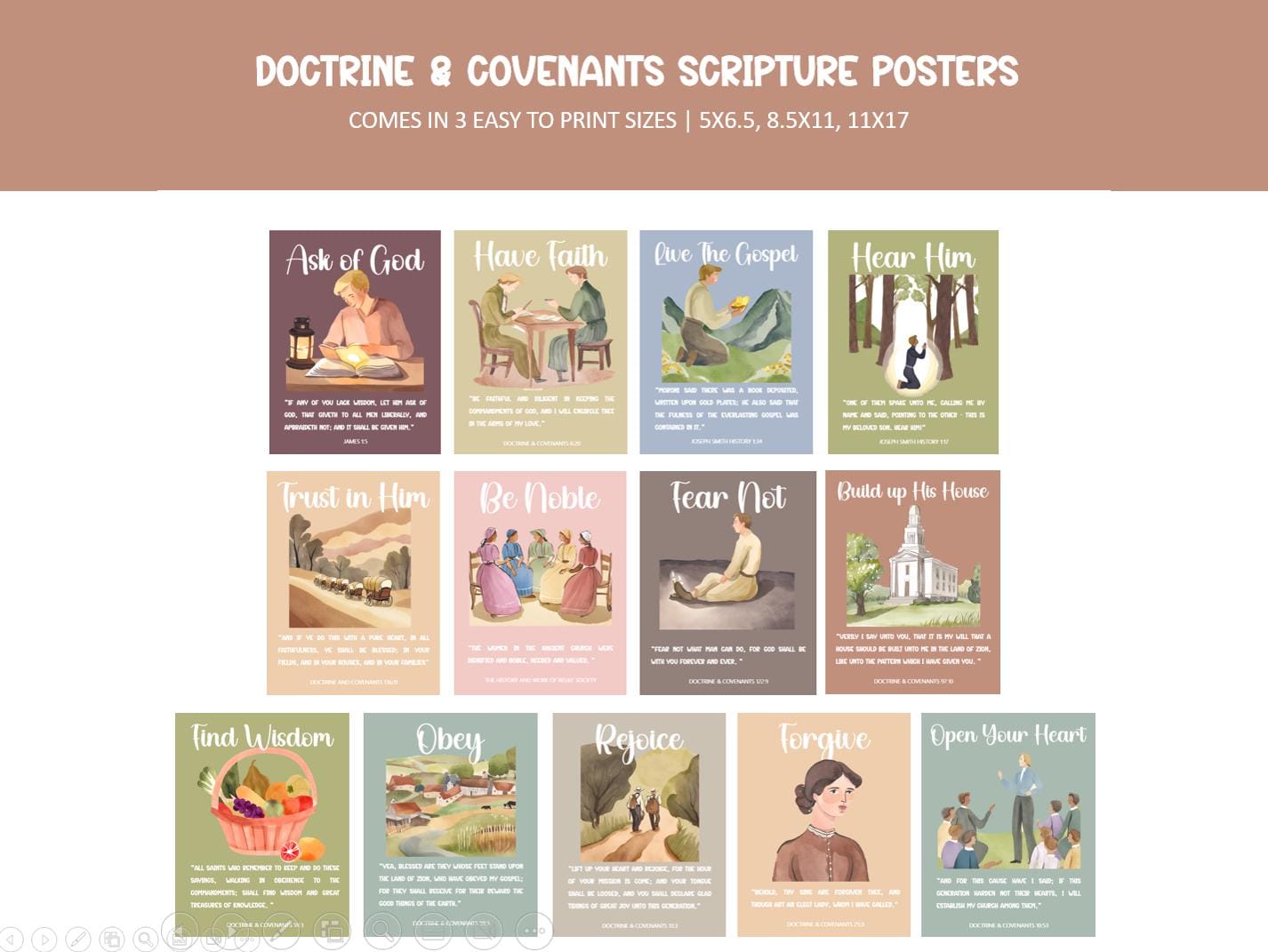 Doctrine & Covenants Scripture Posters, Come Follow Me 2025 (digital ...