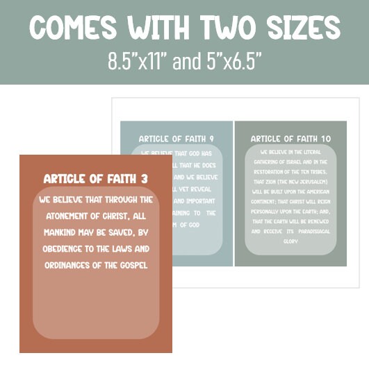 Articles of Faith Posters, LDS Nursery Decor (digital Download) - Etsy