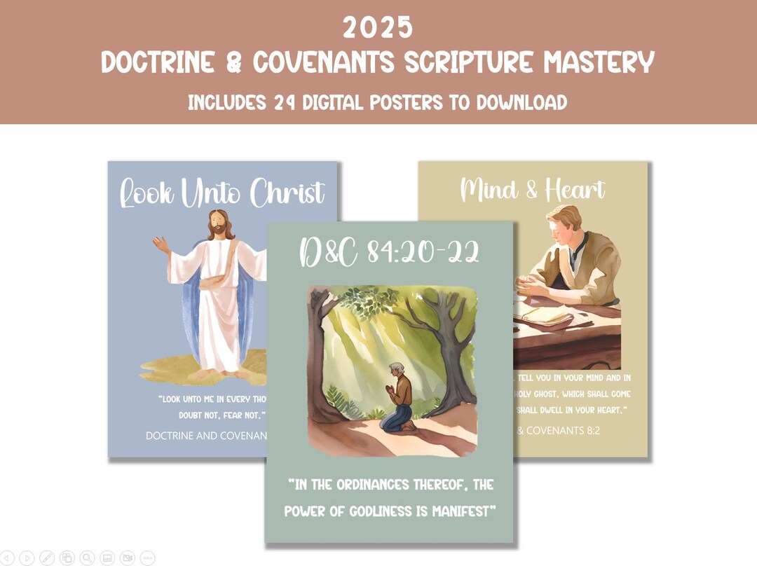 Doctrine and Covenants Scripture Mastery Posters 2025, Seminary and ...
