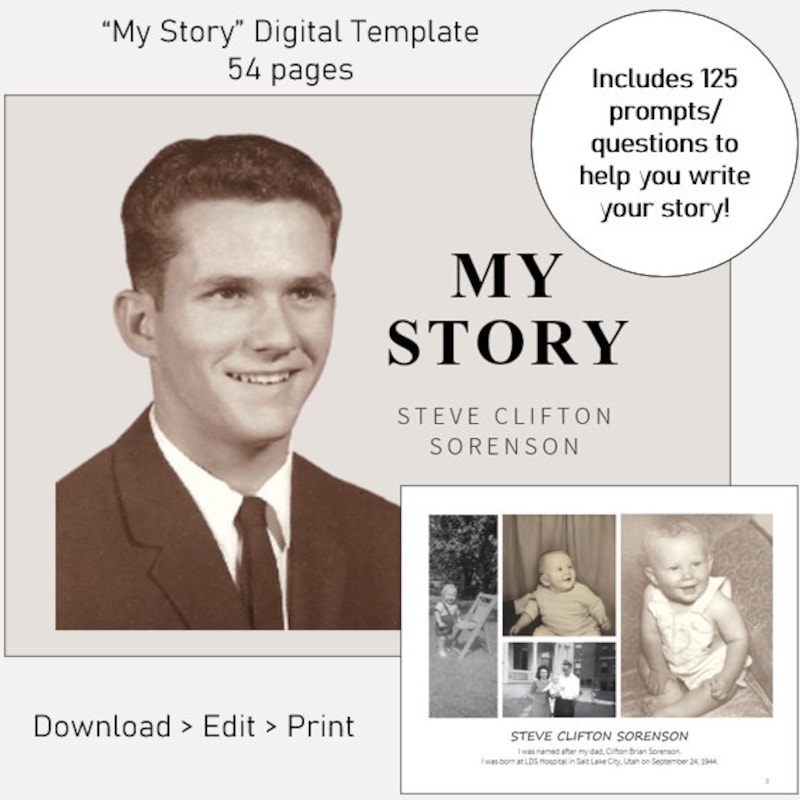 Life Story Journal for Parents - Etsy