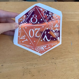 DND D20 Dice Decal for Cars and Laptops. - Etsy